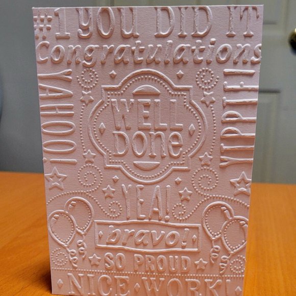 Hand Crafted | Party Supplies | Embossed Congratulations Card Set Of 6 ...